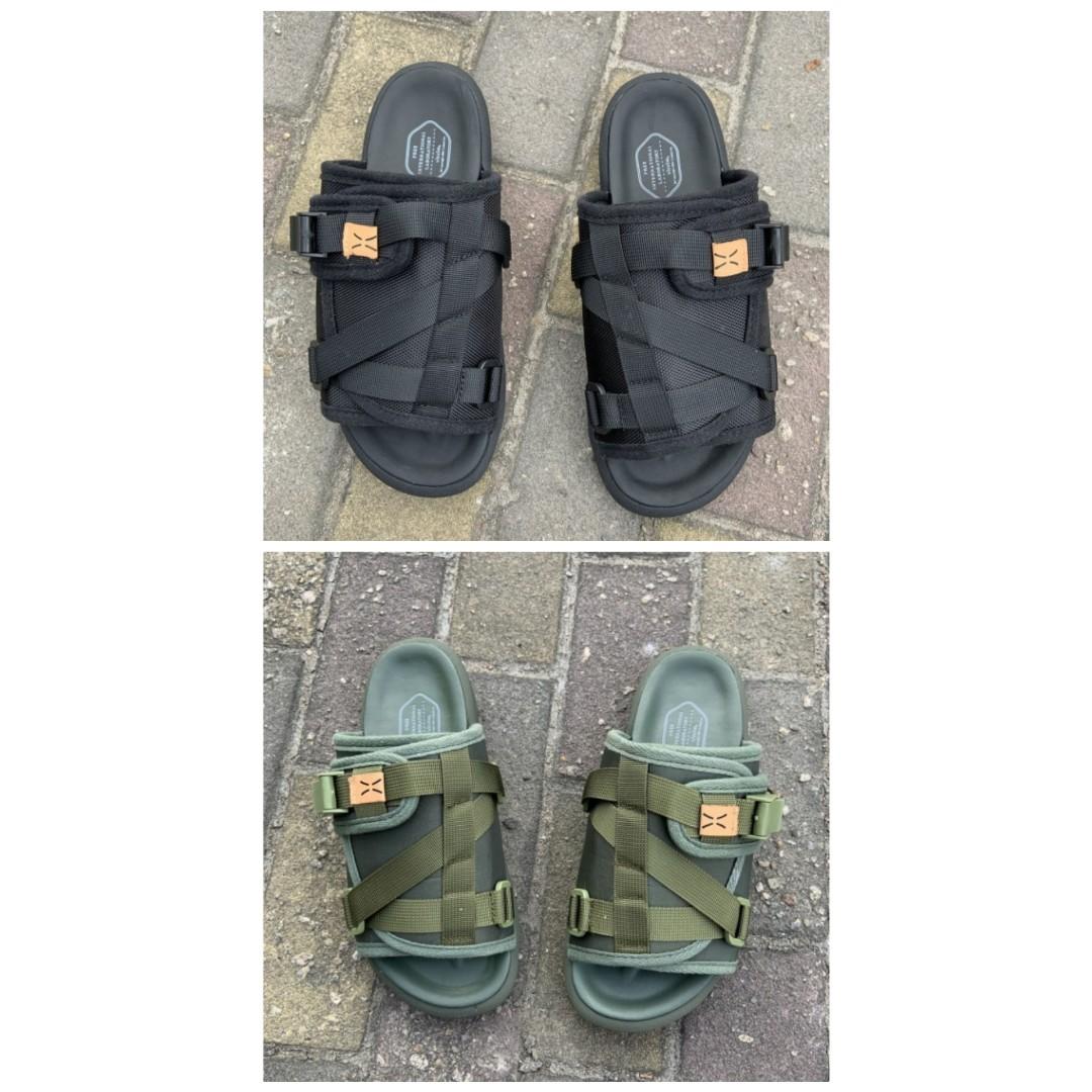 Visvim Slides, Men's Fashion, Footwear, Flipflops and Slides on Carousell