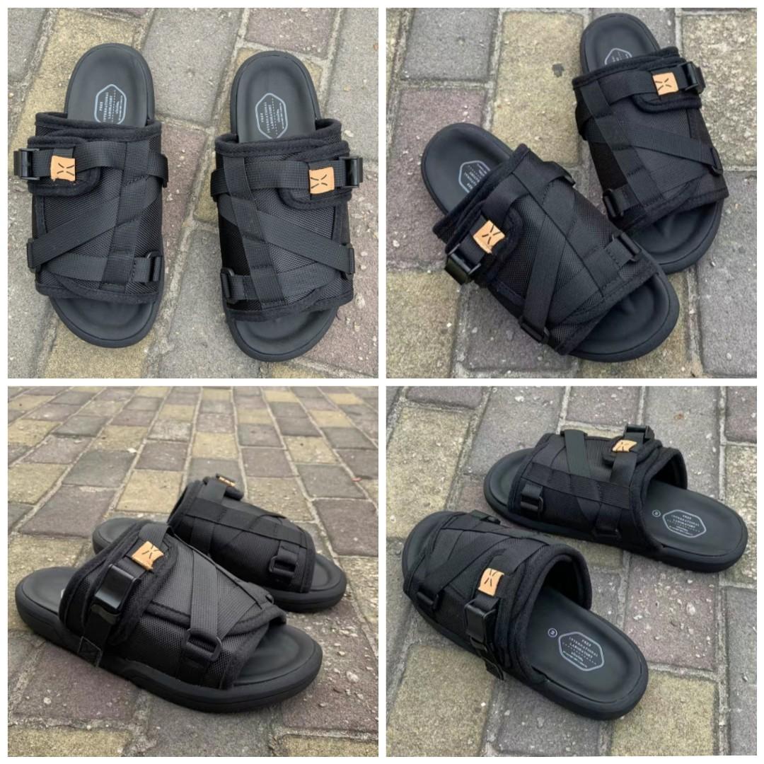 Visvim Slides, Men's Fashion, Footwear, Flipflops and Slides on Carousell