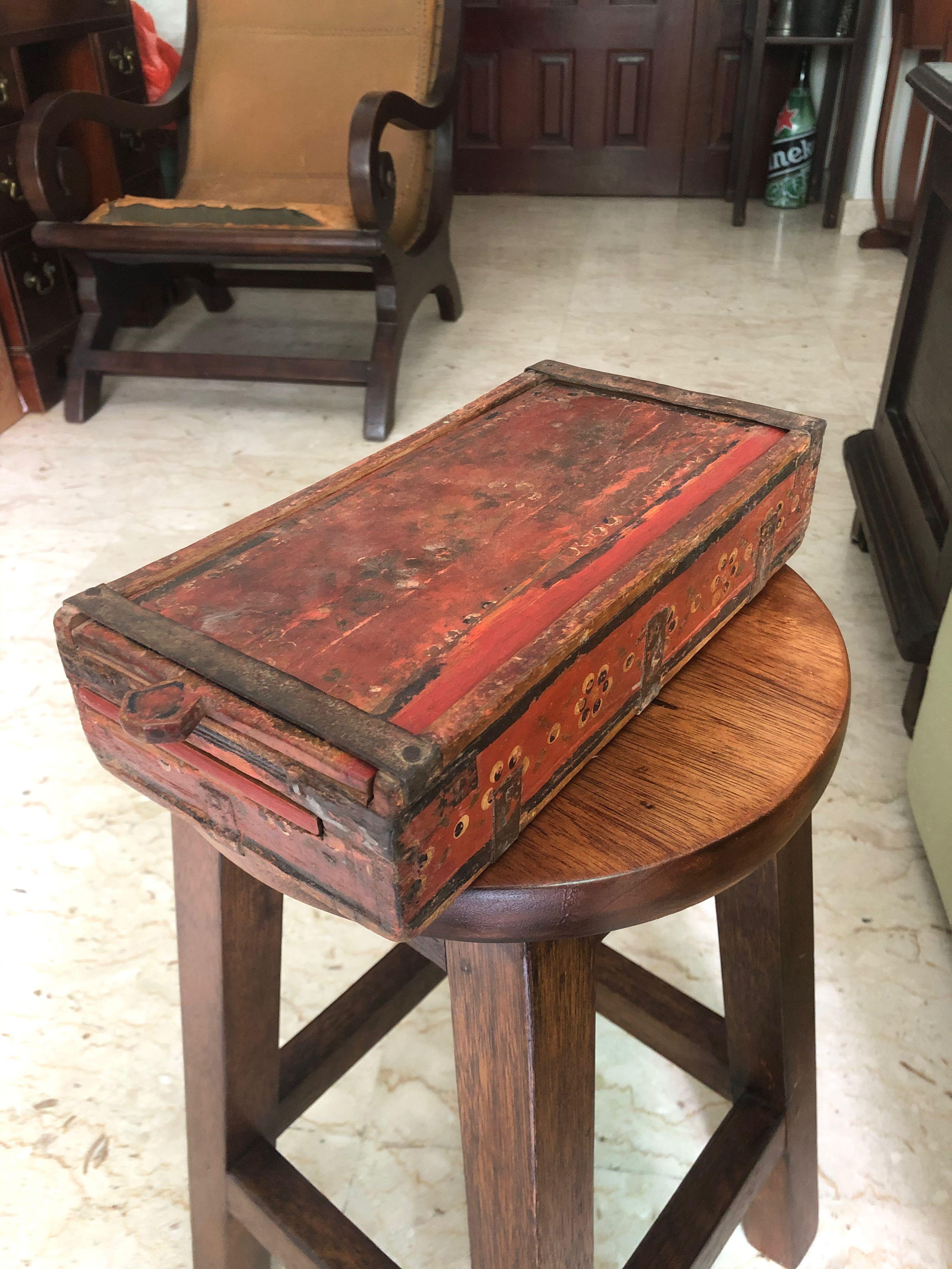Antique Indian OriginalHand Hand Painted Spice Box Circa 1880, Hobbies ...