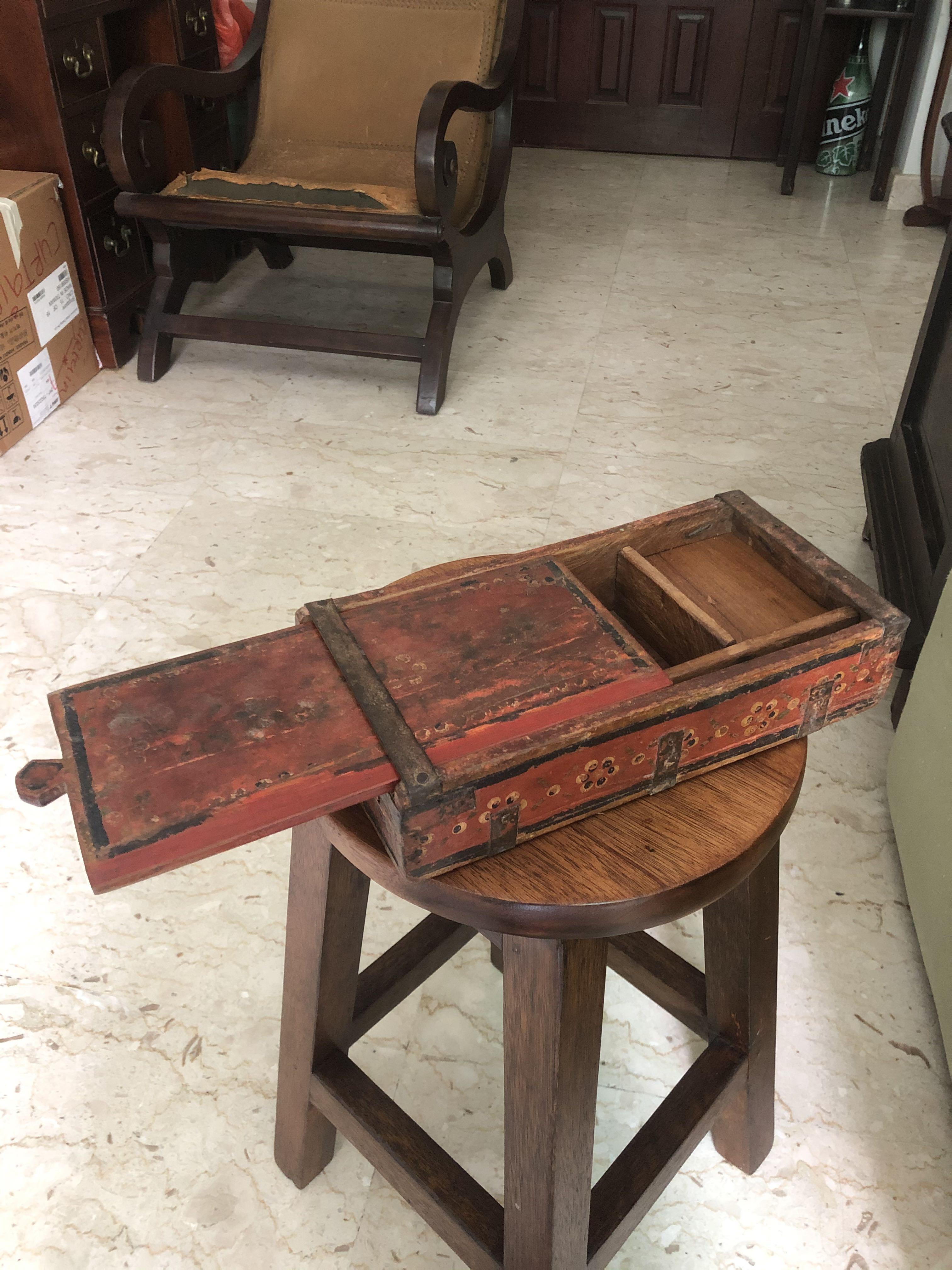 Antique Indian OriginalHand Hand Painted Spice Box Circa 1880, Hobbies ...