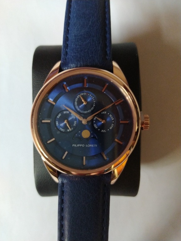 Limited Edition Filippo Loreti Venice Moonphase Rose Gold Blue Watch In ...