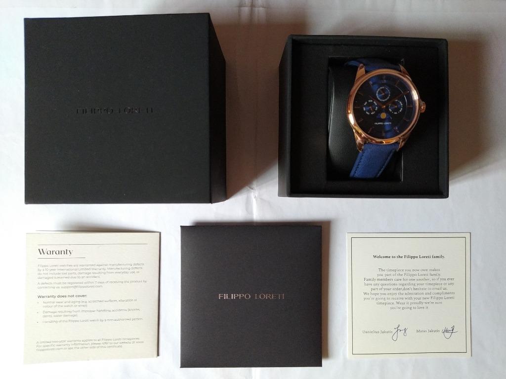 Limited Edition Filippo Loreti Venice Moonphase Rose Gold Blue Watch In ...