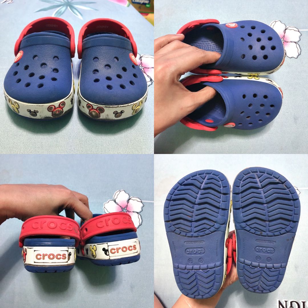 Crocs C6 Mickey Mouse, Babies & Kids, Babies & Kids Fashion on Carousell