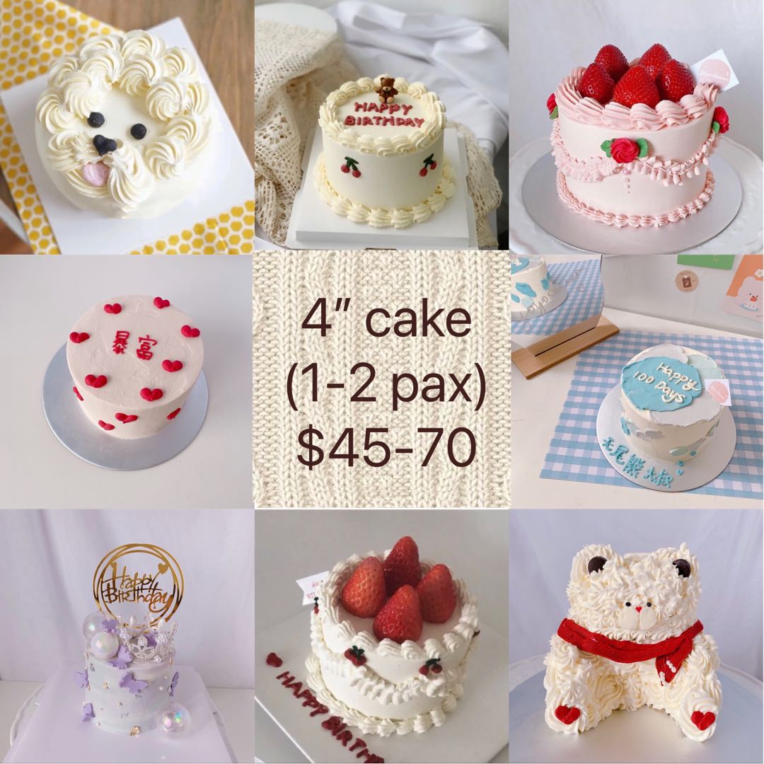 Customized 4” cake 1-2 pax sharing, Food & Drinks, Homemade Bakes on ...