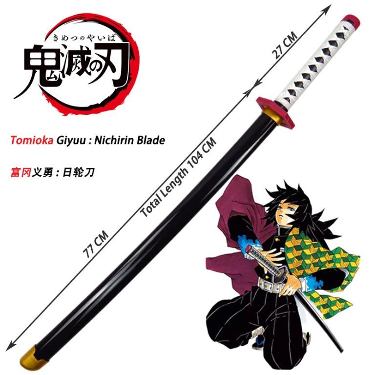 Demon Slayer Tomioka Giyuu Nichirin Blade (Cosplay Wooden Sword ...