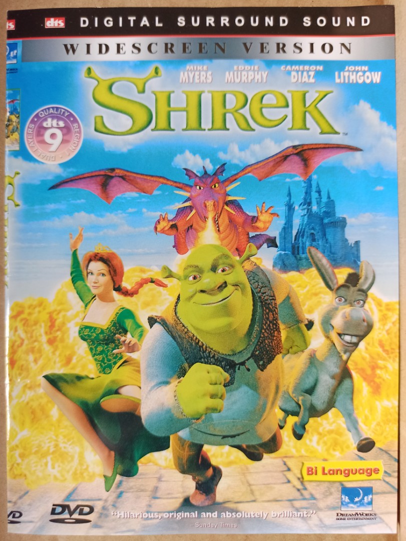 DVD SHREK language have English & Cantonese & Mandarin & Thailand ...