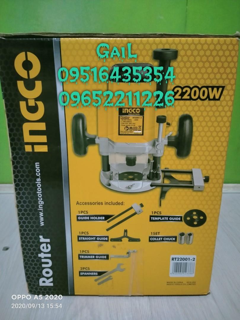 INGCO 2200W Wood Router (RT22001-2), Commercial & Industrial ...