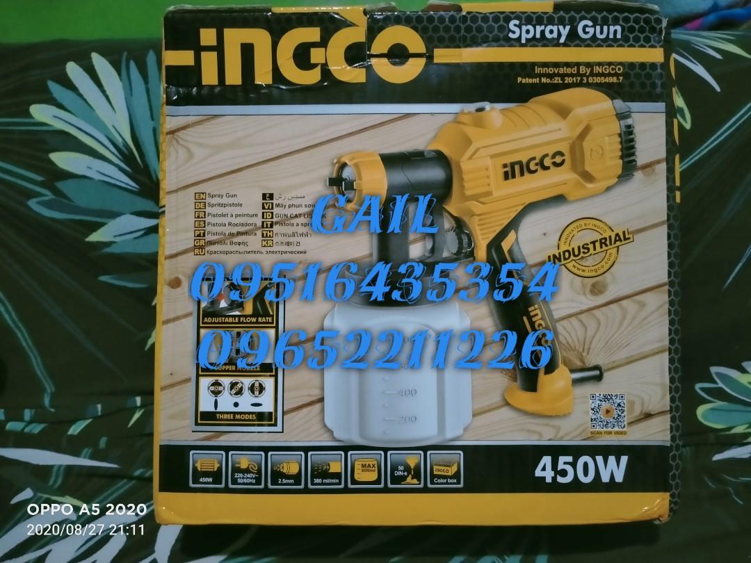 INGCO 450W Spray Gun, Commercial & Industrial, Construction Tools ...