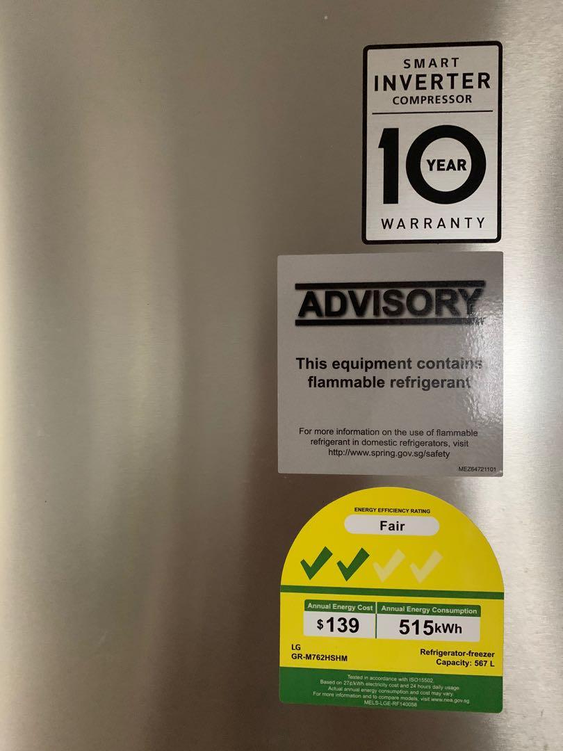 LG Refrigerator 560L, Home Appliances, Kitchenware on Carousell