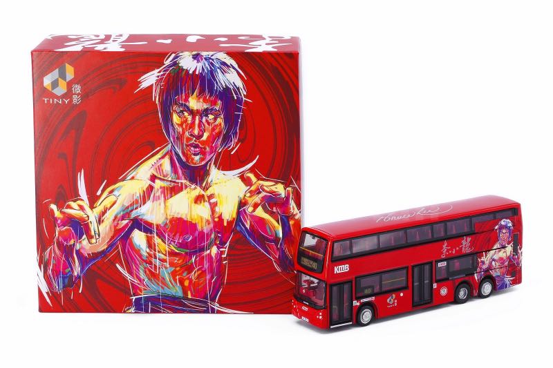 -LIMITED- TINY HK KMB TransBus Enviro500 Bruce Lee (Red) 1:110 Bus ...
