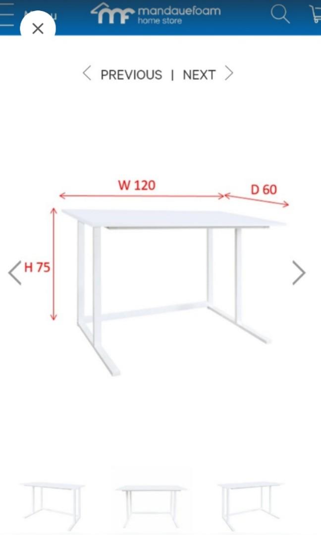 Mandaue Foam white desk , Furniture & Home Living, Furniture, Tables ...