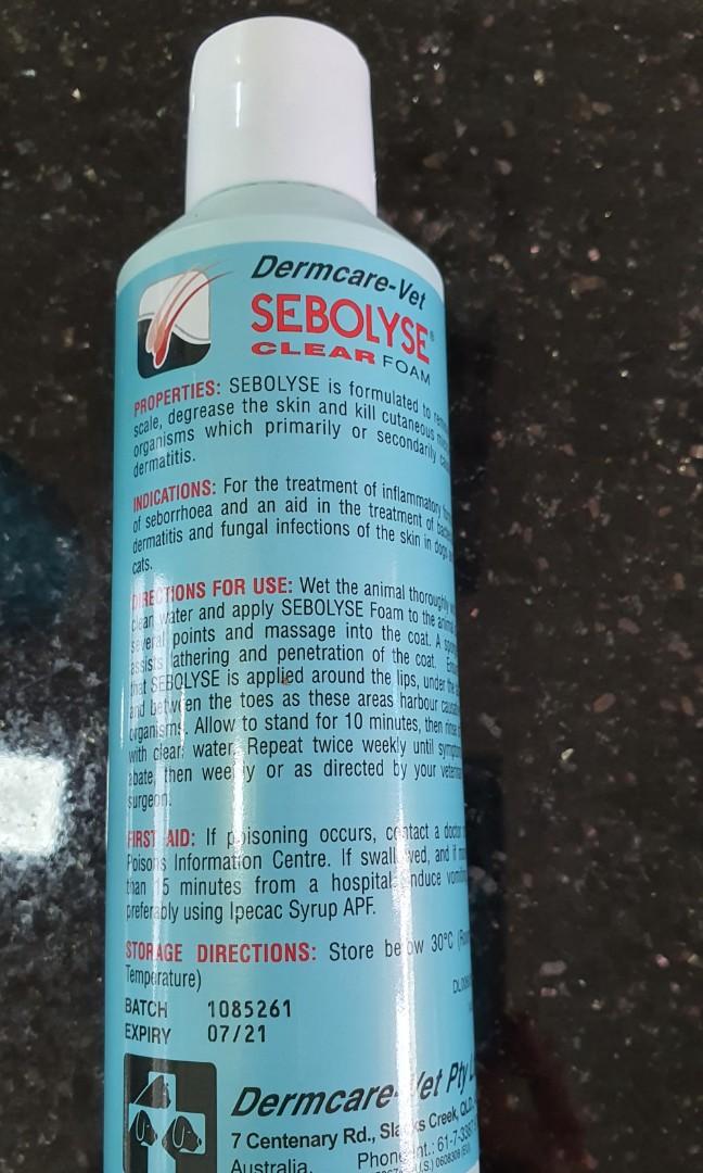 *NEW* Derma care Sebolyse shampoo 250ml/bottle, Pet Supplies, Health ...