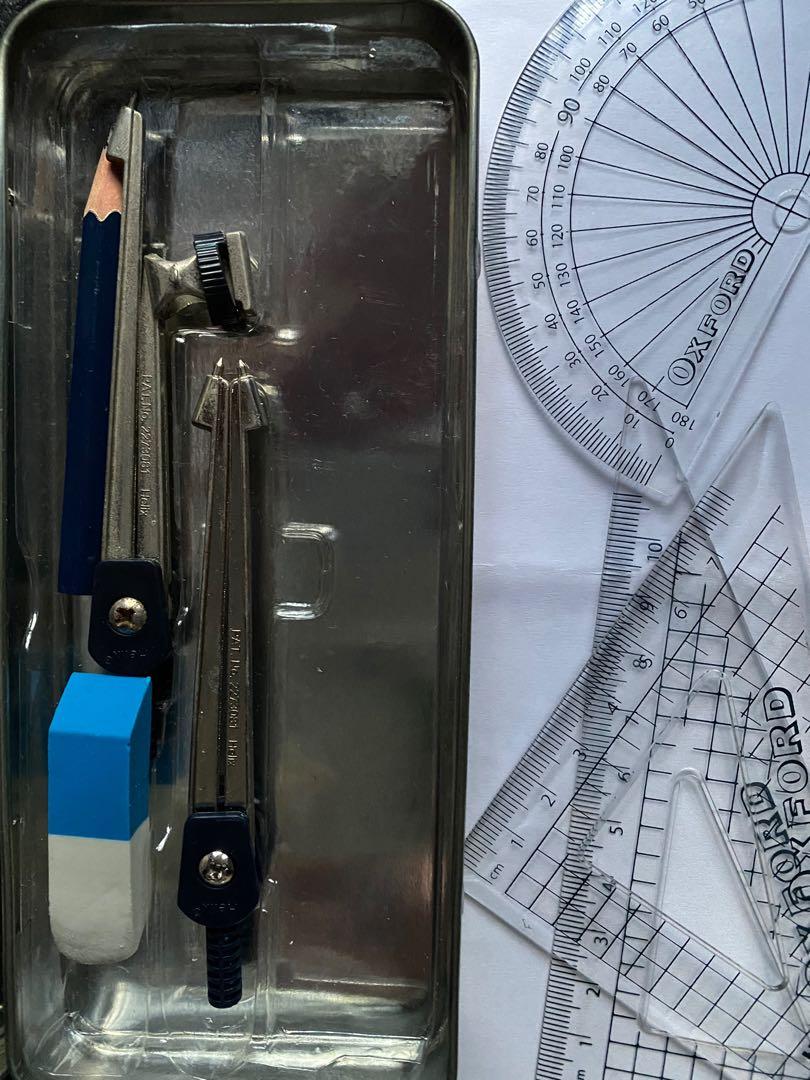 OXFORD mathematical instrument set, Hobbies & Toys, Books & Magazines ...