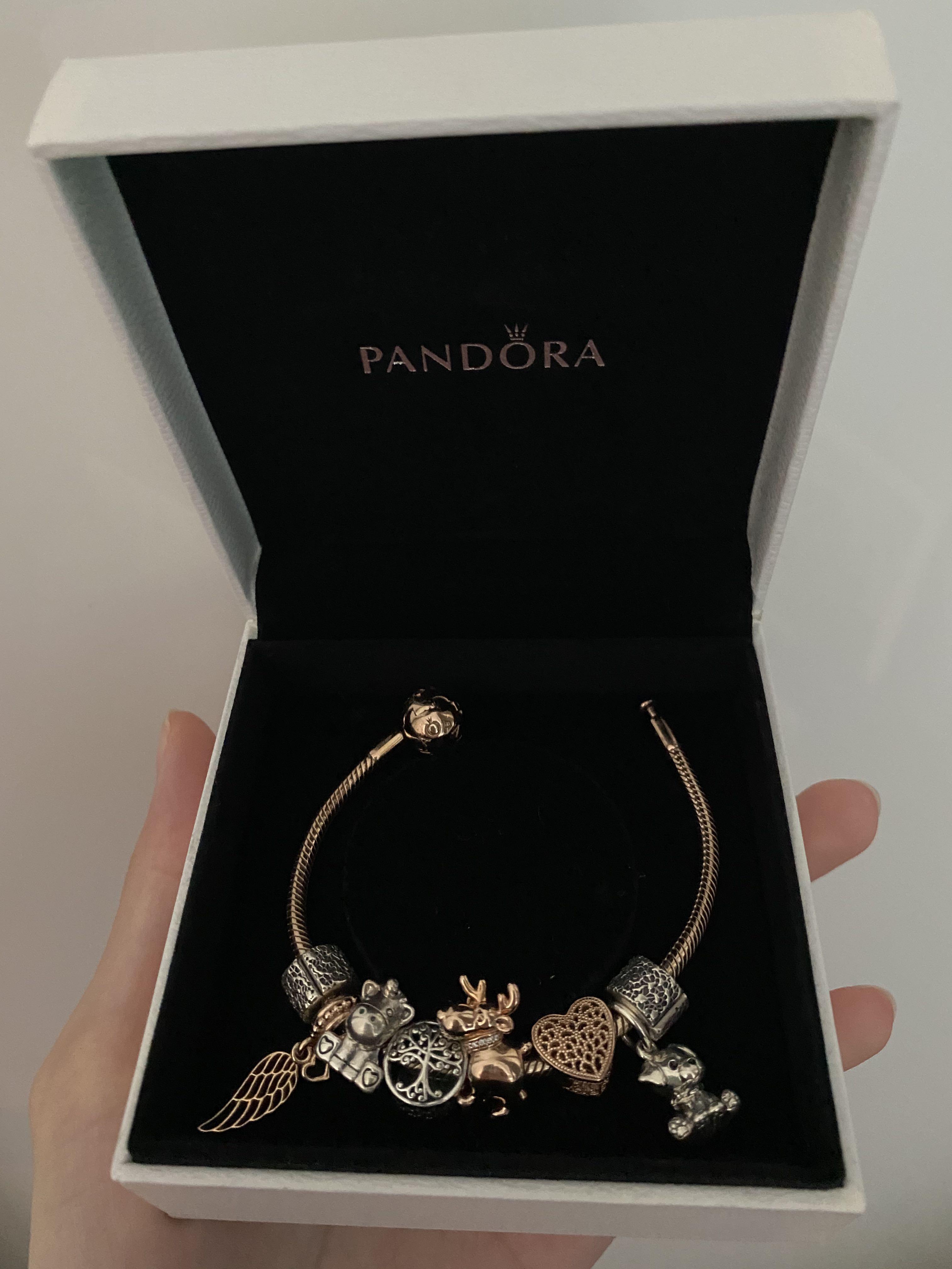 Pandora Rose gold Bracelet Full Set, Women's Fashion, Jewelry ...