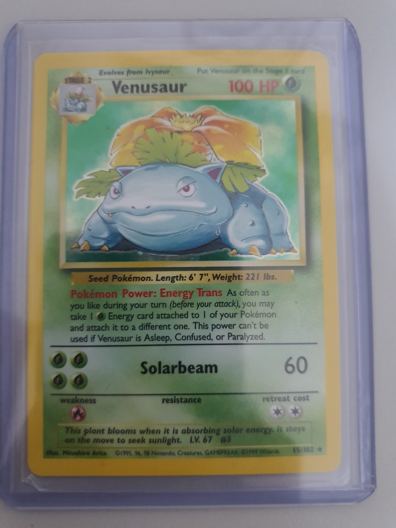 Pokemon Card Venusaur Base Set, Toys & Games, Board Games & Cards on ...