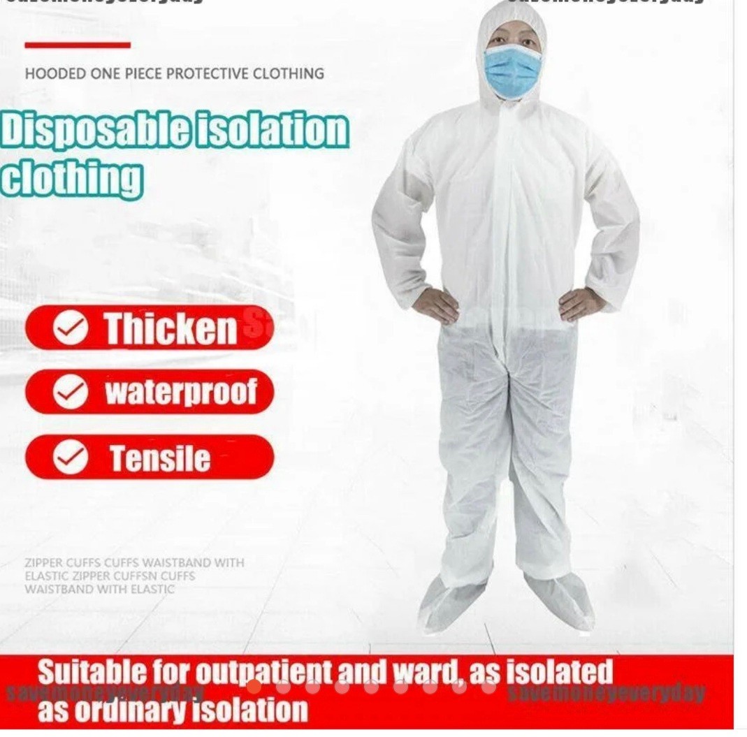 PPE antivirus protection Hazmat suit, Everything Else on Carousell