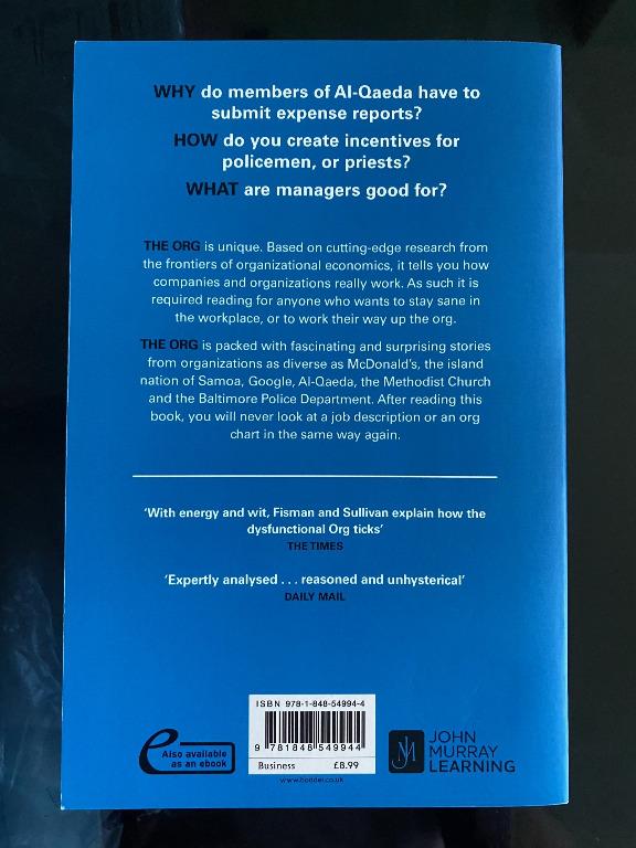 The Org: The Underlying Logic of the Office - Ray Fisman, Tim Sullivan ...