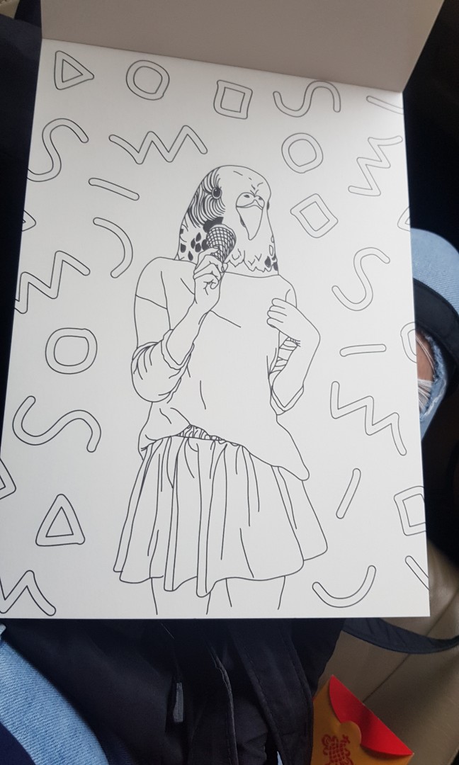 Typo colouring paper, Desain & Kerajinan Tangan, Karya Seni di Carousell