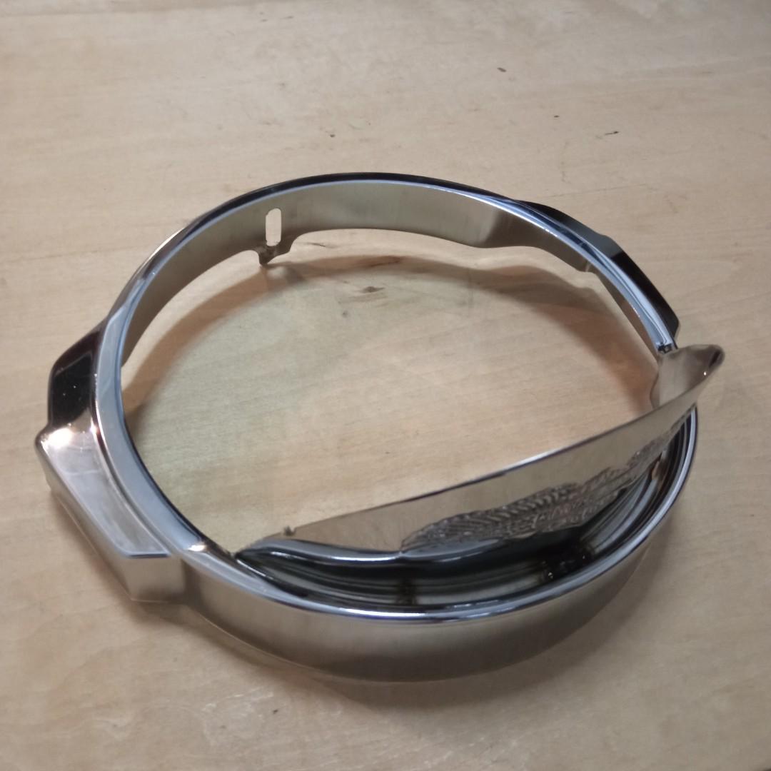 Vespa headlight rim with peak visor cover, Motorcycles, Motorcycle ...