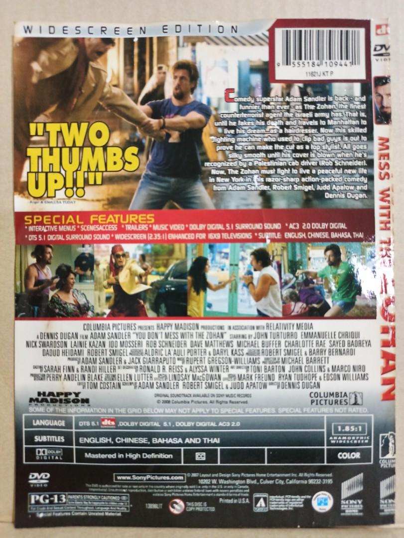 ZOHAN Adam Sandler DVD, Hobbies & Toys, Music & Media, CDs & DVDs on ...
