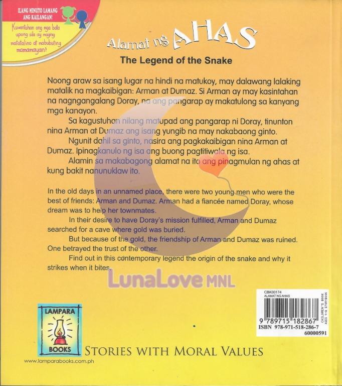 Alamat ng Ahas (The Legend of the Snake) | Lampara Books | English ... Alamat ng Ahas (The Legend of the Snake) | Lampara Books | English ...
