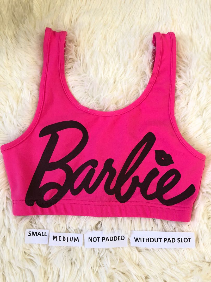 Barbie crop top, Women's Fashion, Tops, Sleeveless on Carousell