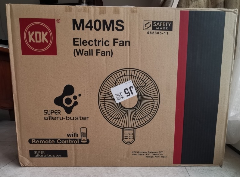 BLACK KDK M40MS WALL FAN WITH REMOTE, Furniture & Home Living, Lighting ...