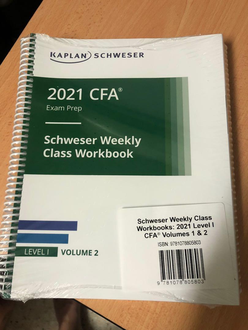 CFA Level 1 - Kaplan Schweser Weekly Class Workbook, Hobbies & Toys ...