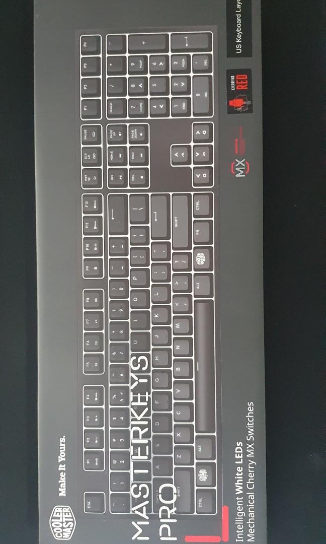 Cooler Master Masterkeys PRO L White LED Mechanical Keyboard - Cherry ...
