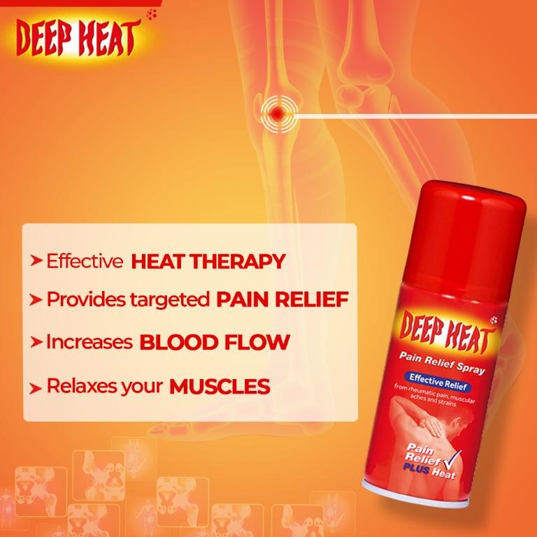 Deep Heat Pain Relief Muscle Spray 150ml, Beauty & Personal Care, Foot ...