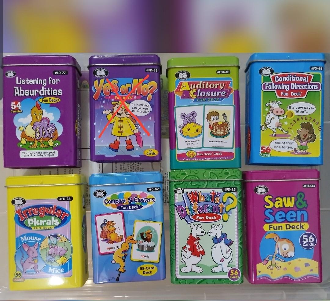 English learning fun decks / flash cards / speech therapy/Learning ...