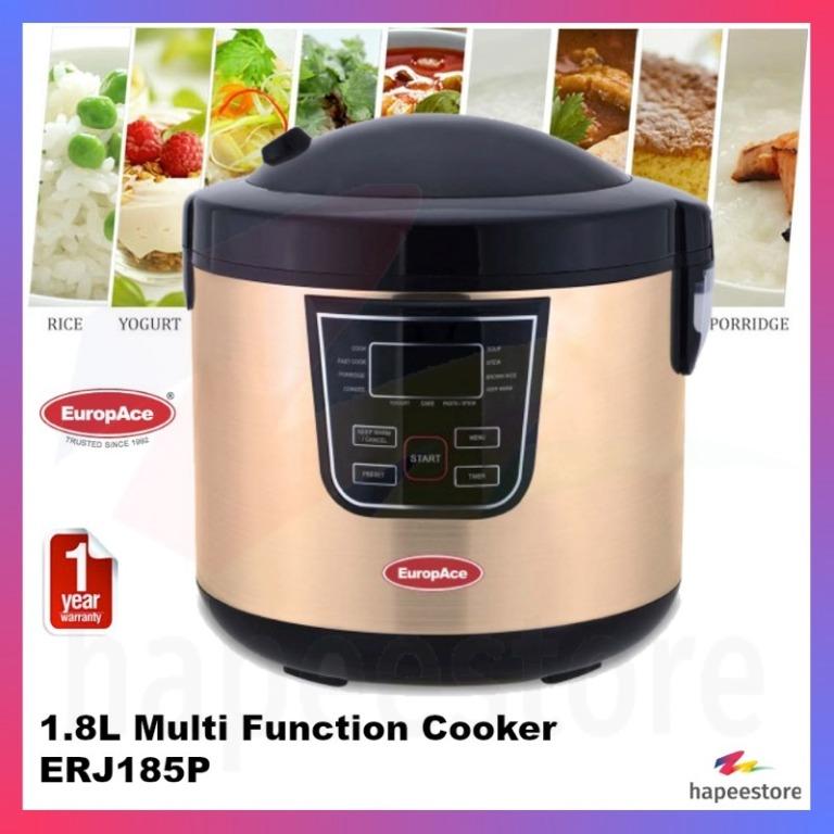 Europace ERJ185P 1.8L SMART Rice Cooker with Preset Timer - ALL IN ONE ...