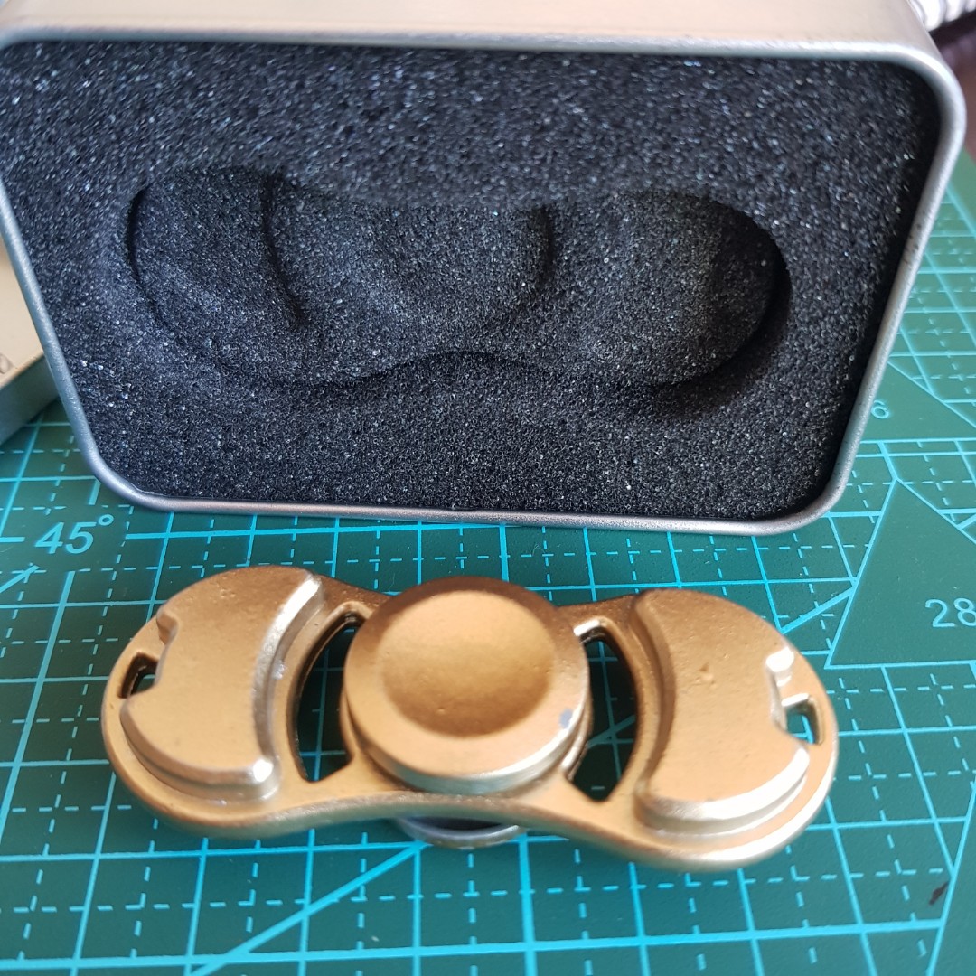 Gold Metal Fidget Spinner, Hobbies & Toys, Toys & Games on Carousell