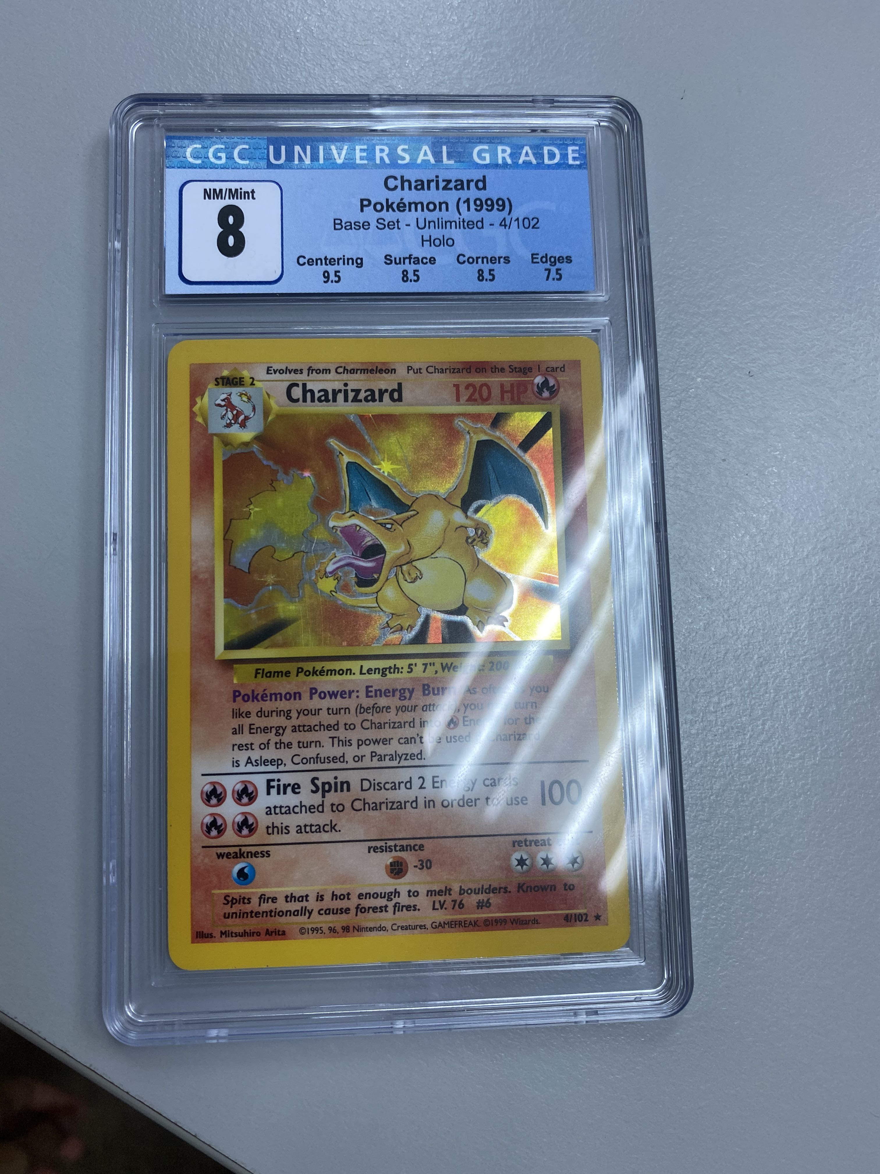 Base Set Charizard CGC 8 (PSA 9 Potential), Hobbies & Toys, Toys ...