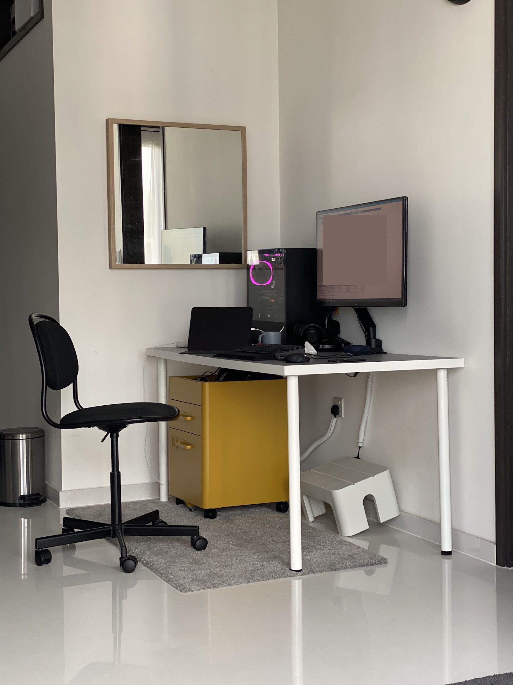 IKEA DESK LINMON table top and ADILS legs, Furniture & Home Living ...