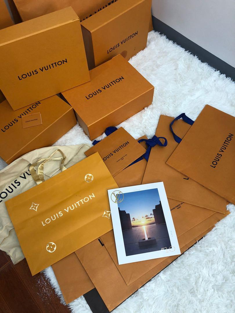 Louis Vuitton LV Boxes Paperbags, Luxury, Bags & Wallets on Carousell