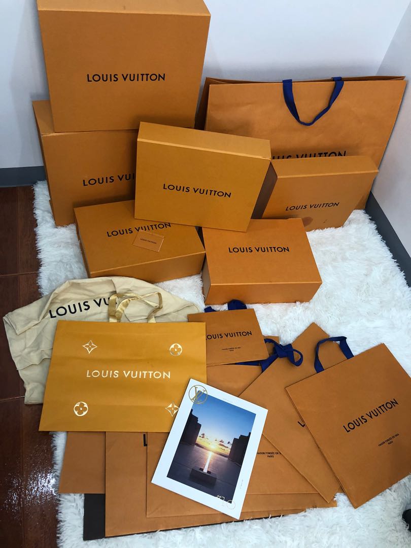 Louis Vuitton LV Boxes Paperbags, Luxury, Bags & Wallets on Carousell