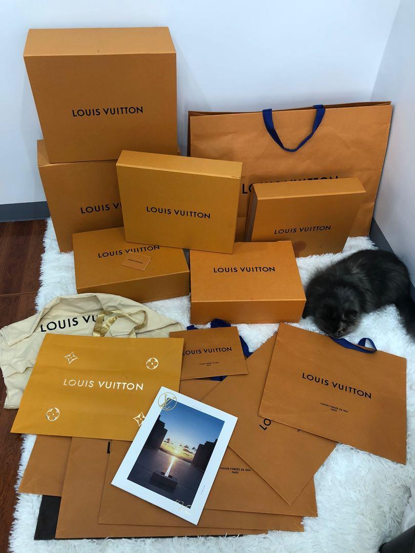 Louis Vuitton LV Boxes Paperbags, Luxury, Bags & Wallets on Carousell