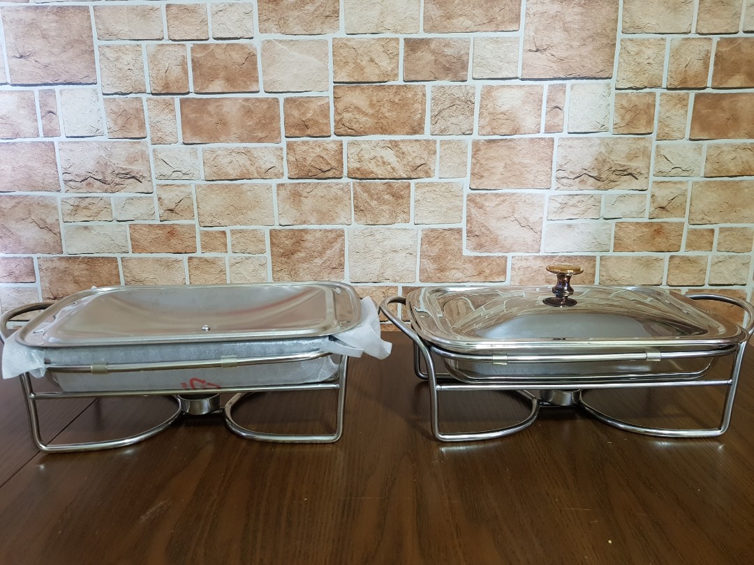 Marinex glassware and food warmer set (Bain marie), Furniture & Home ...
