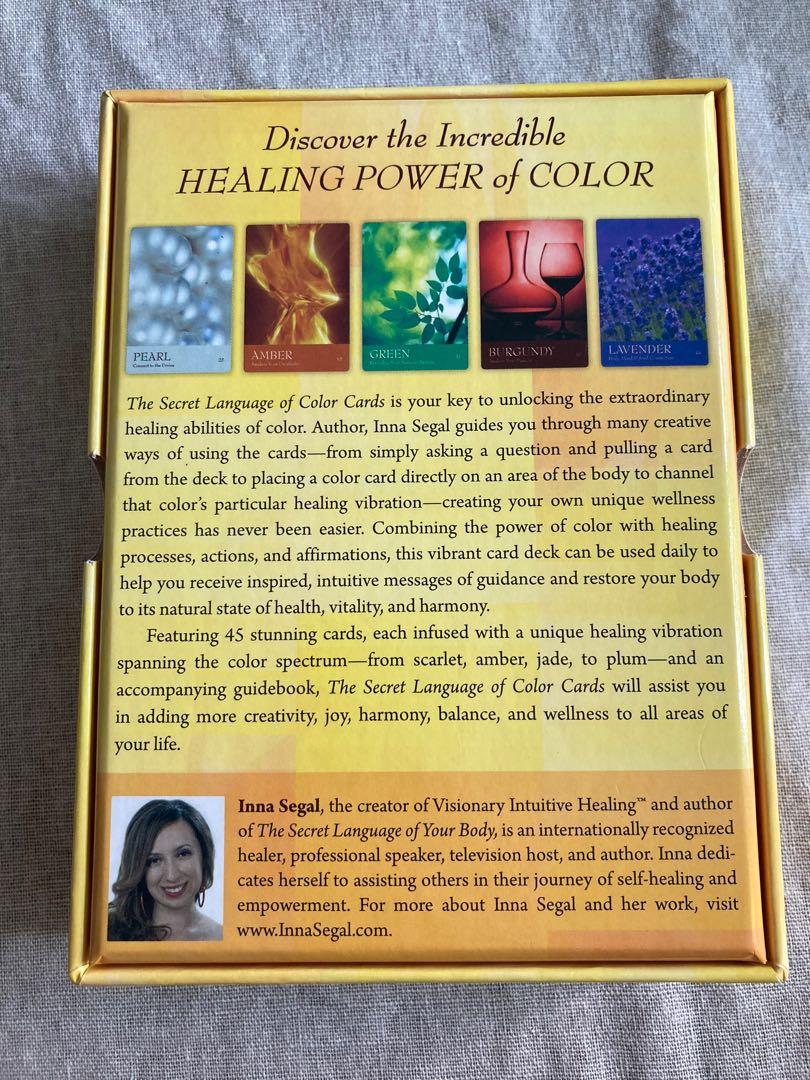 Oracle card- The secret language of color cards, Hobbies & Toys, Toys ...