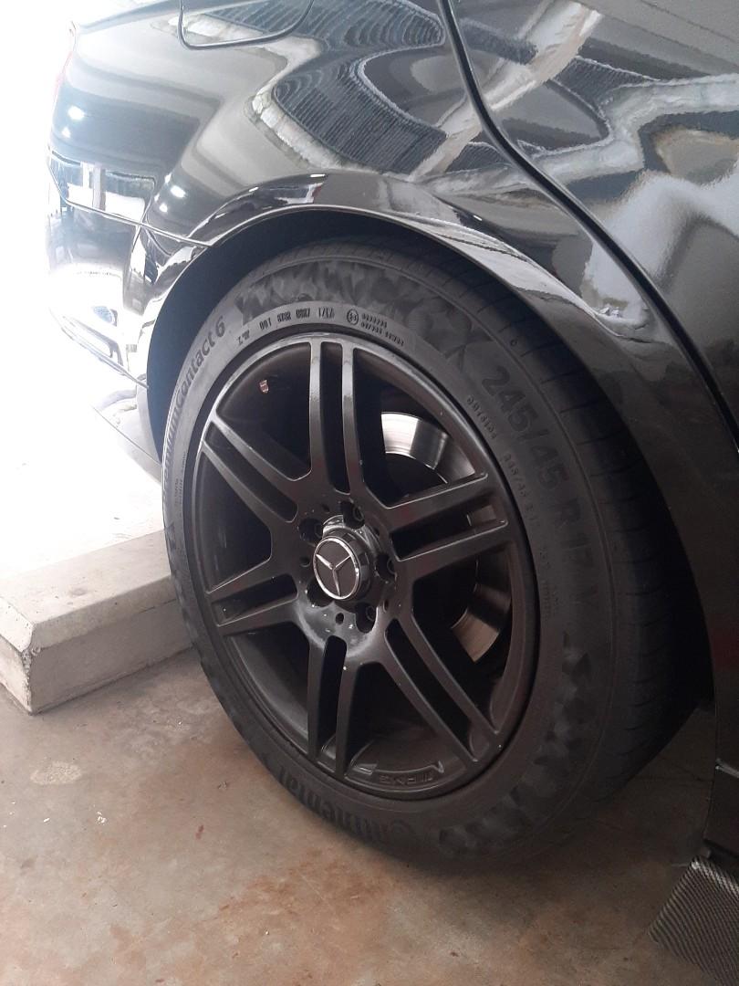 AMG Original Staggered 17"rims with tyres, Car Accessories, Tyres ...