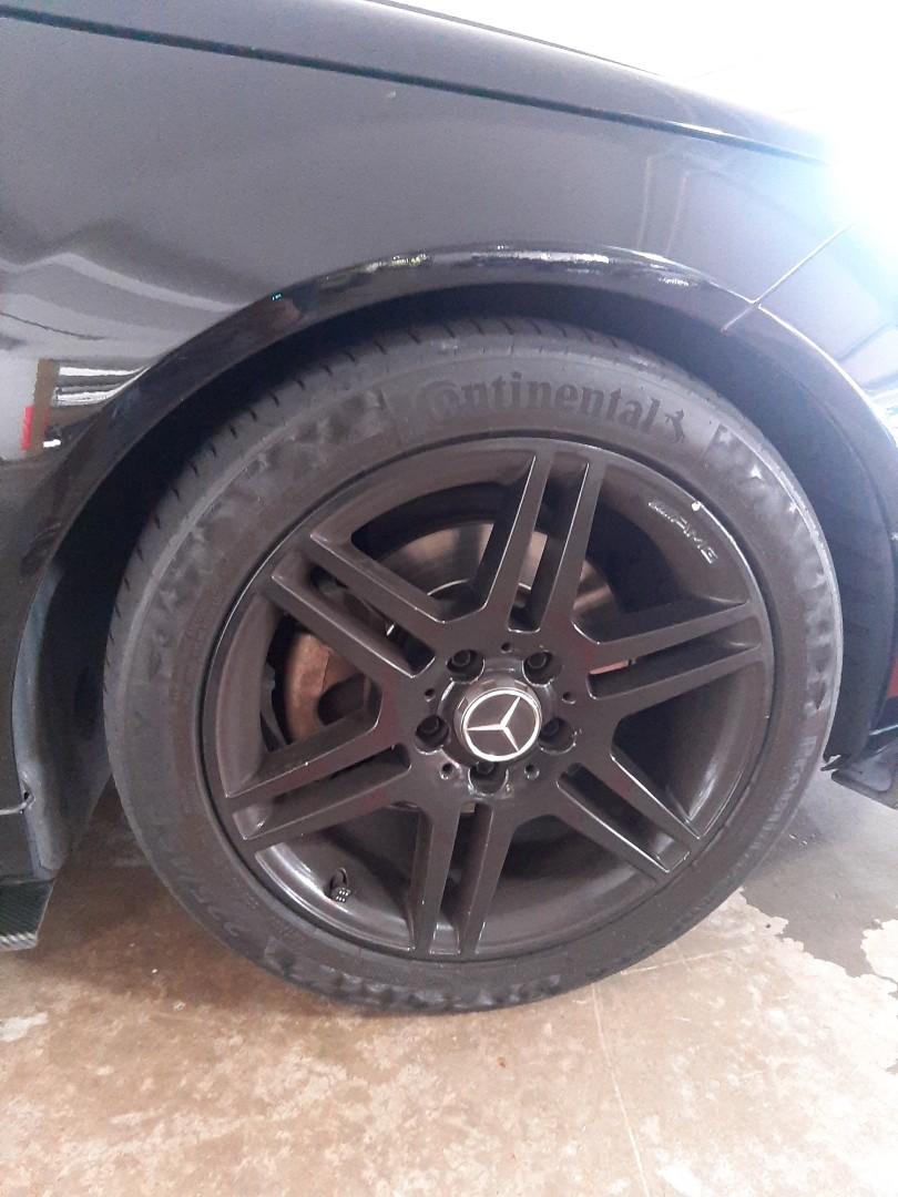 AMG Original Staggered 17"rims with tyres, Car Accessories, Tyres ...