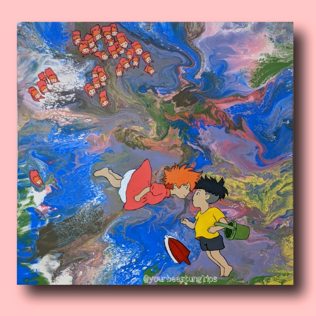 Ponyo Abstract Painting, Hobbies & Toys, Stationary & Craft, Art ...