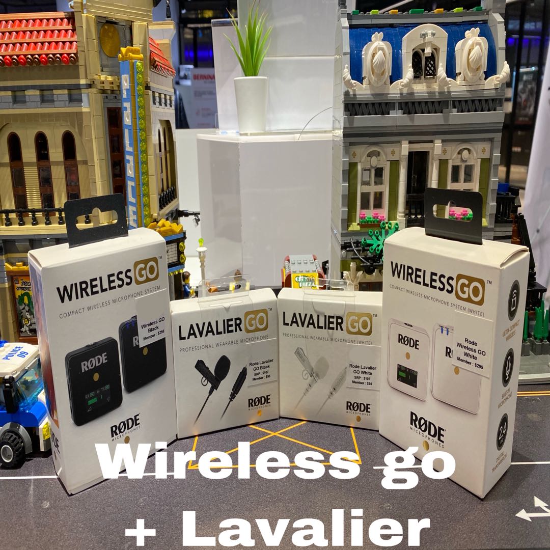 Rode Wireless GO + Lavalier mic black and white, Photography, Video ...