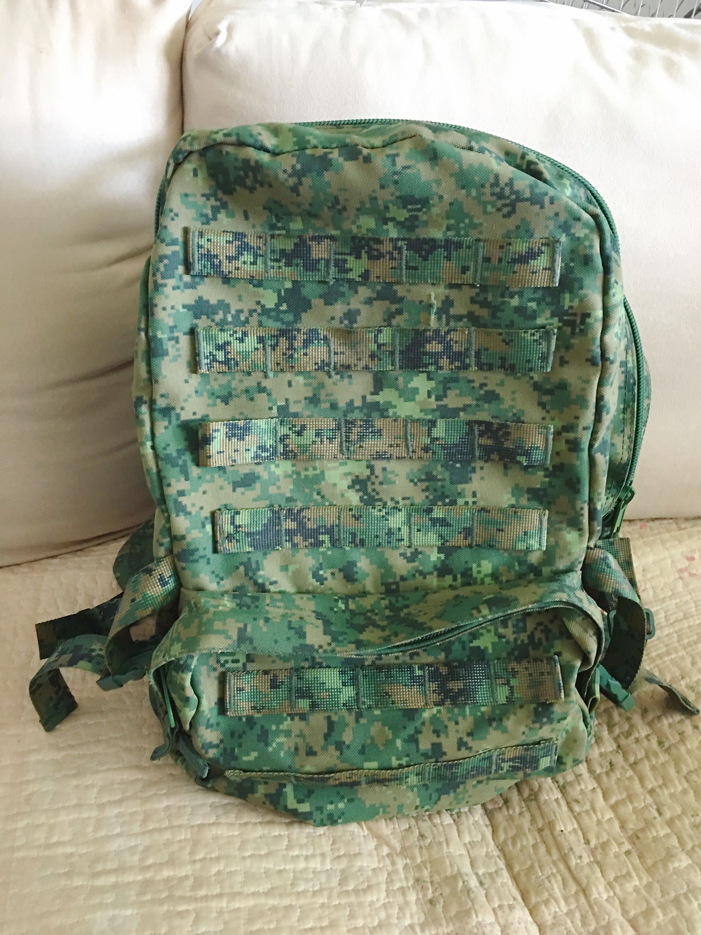 SAF Army Camo Backpack, Men's Fashion, Bags, Backpacks on Carousell