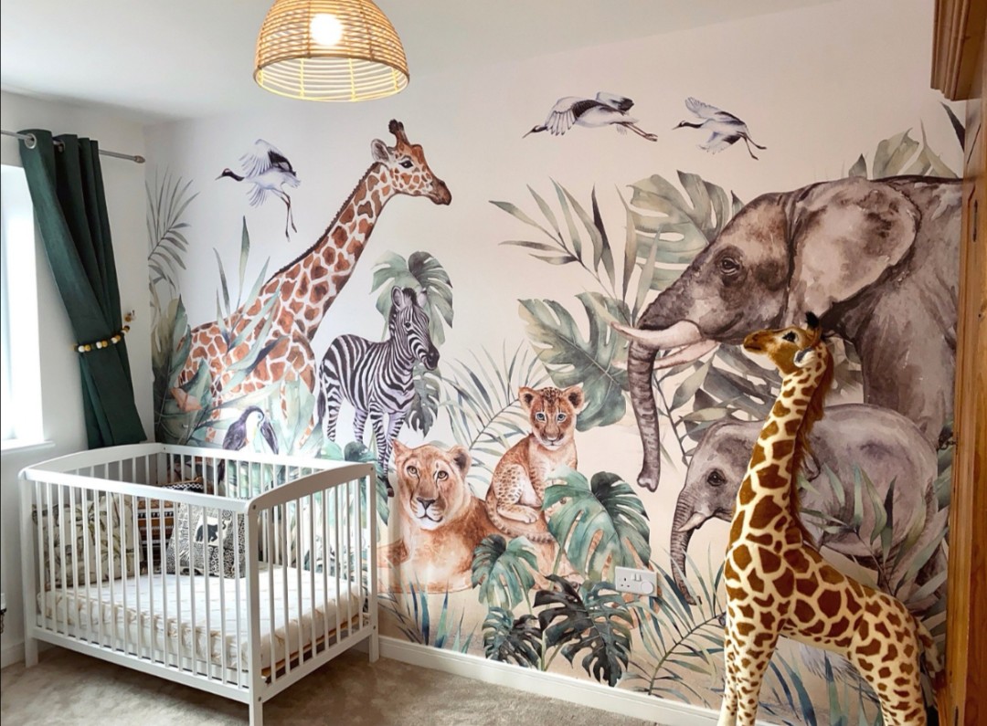 Safari Wall Mural, Furniture & Home Living, Home Decor, Wall Decor on ...