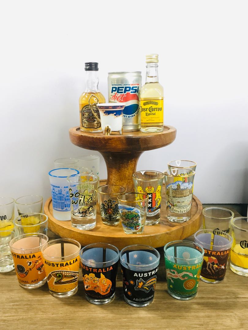 Shot Glass Collection; Australia Aboriginal Art, Amsterdam, Mini Liquor ...