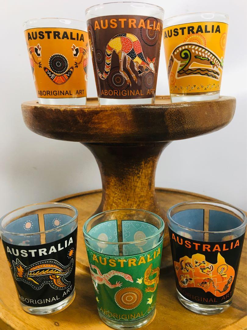 Shot Glass Collection; Australia Aboriginal Art, Amsterdam, Mini Liquor ...