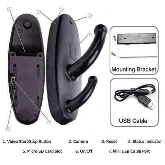 Spy Camera Clothes Wall Hook, Furniture & Home Living, Security & Locks ...