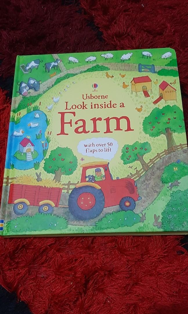 Usborne Look Inside Farm, Buku & Alat Tulis, Buku Anak-Anak di Carousell